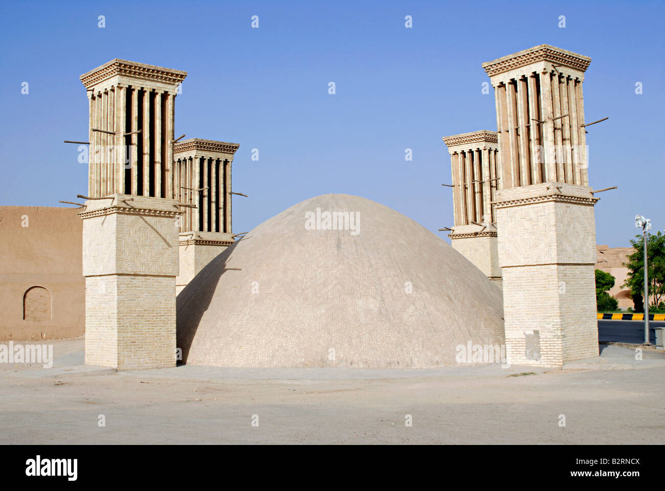 Iran. Yazd- General View of Wind Catcher Stock Photo - Alamy