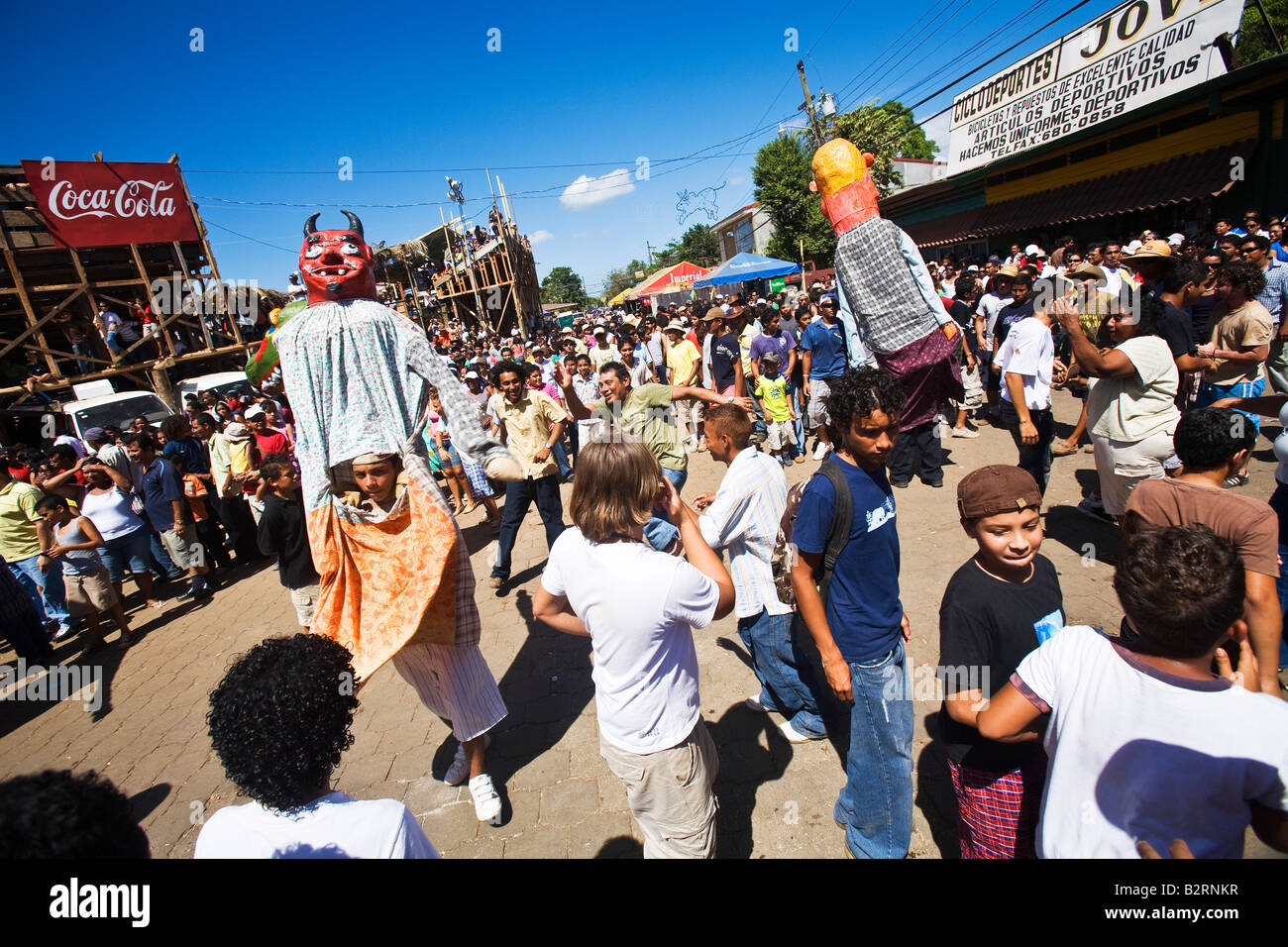 Giant puppets are a part of carnival and fiesta in Santa Cruz in ...