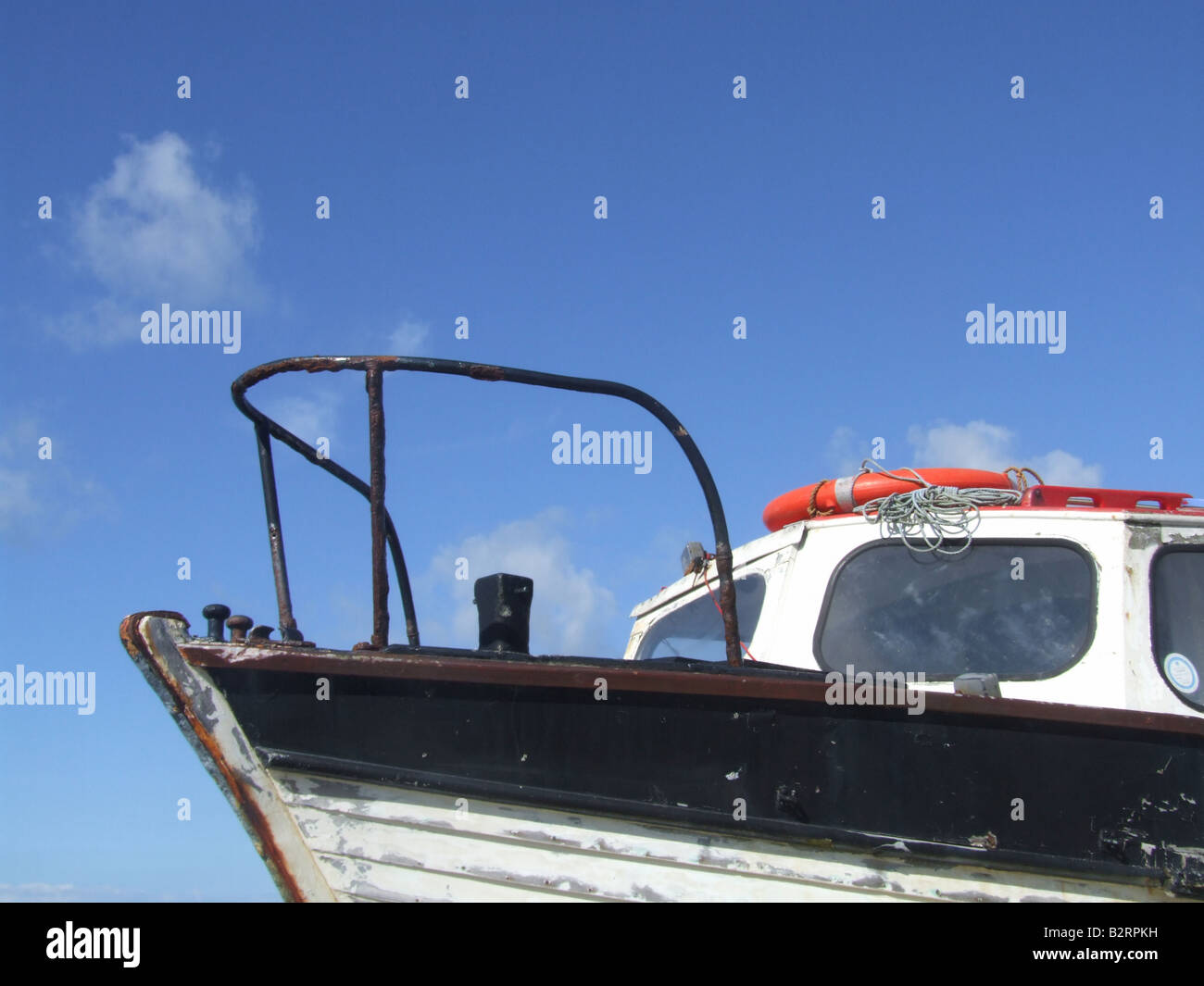 old boat left on dry land Stock Photo - Alamy