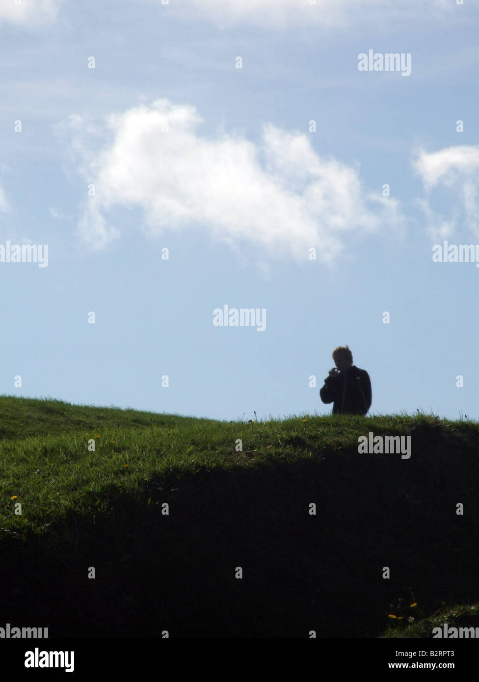 person walking in countryside Stock Photo - Alamy