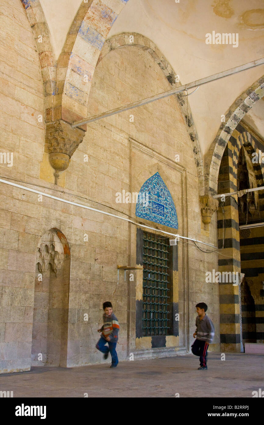 Children at Play Inside Al Adliyya Mosque in the Old City in Aleppo ...