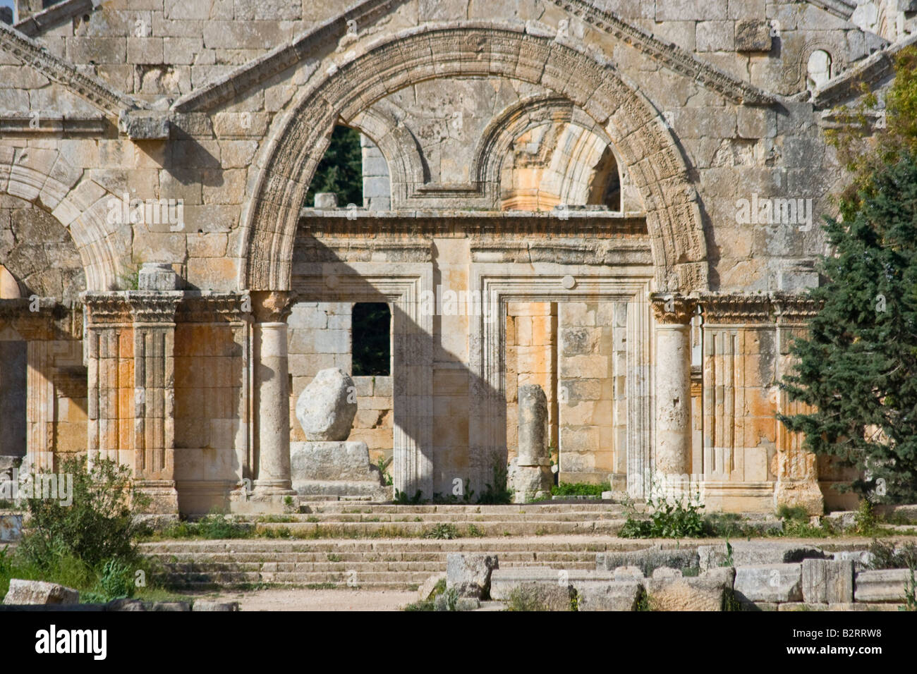 Remains of the Famous Pillar inside the Ruins at Saint Simeon in Syria ...