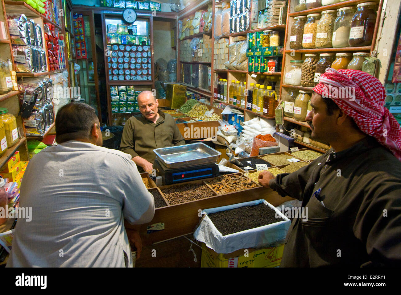 Spice Vendor in the Souk in the Old City in Aleppo Syria Stock Photo ...