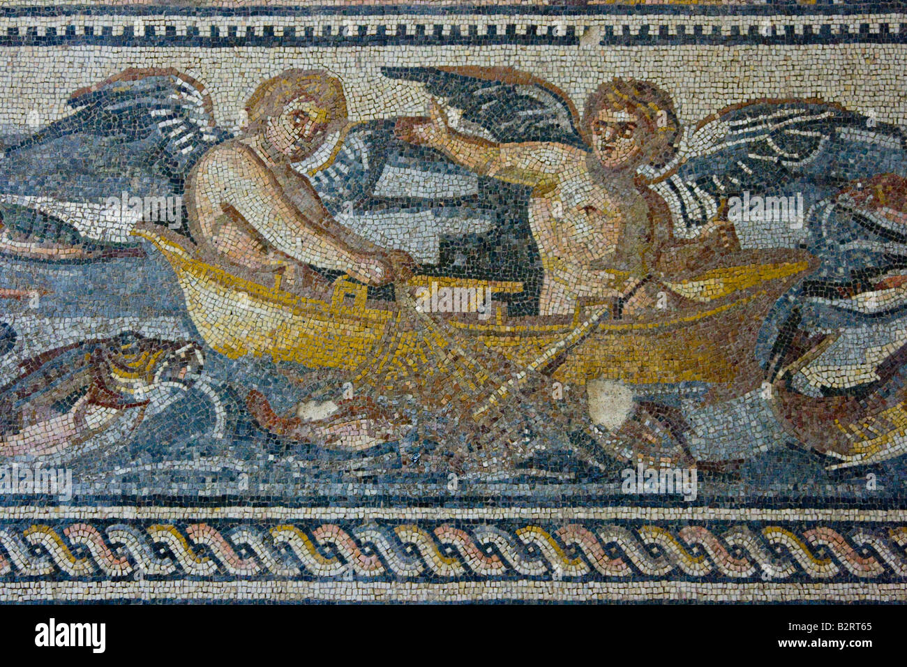 Thetys Mosaic at Museum in Shahba Syria Stock Photo - Alamy