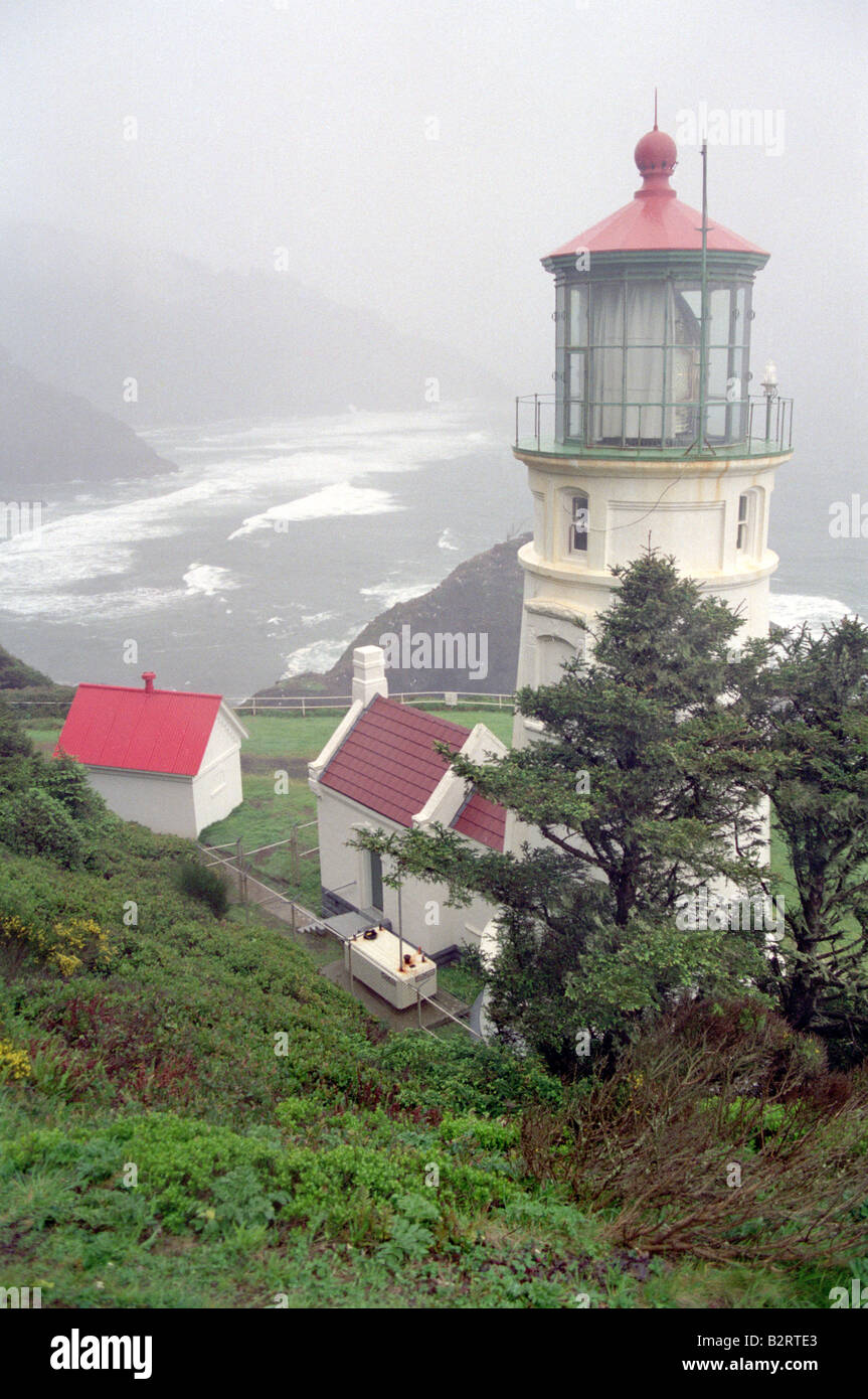 Heceta Head Lighthouse Oregon Coast USA Newport Stock Photo - Alamy