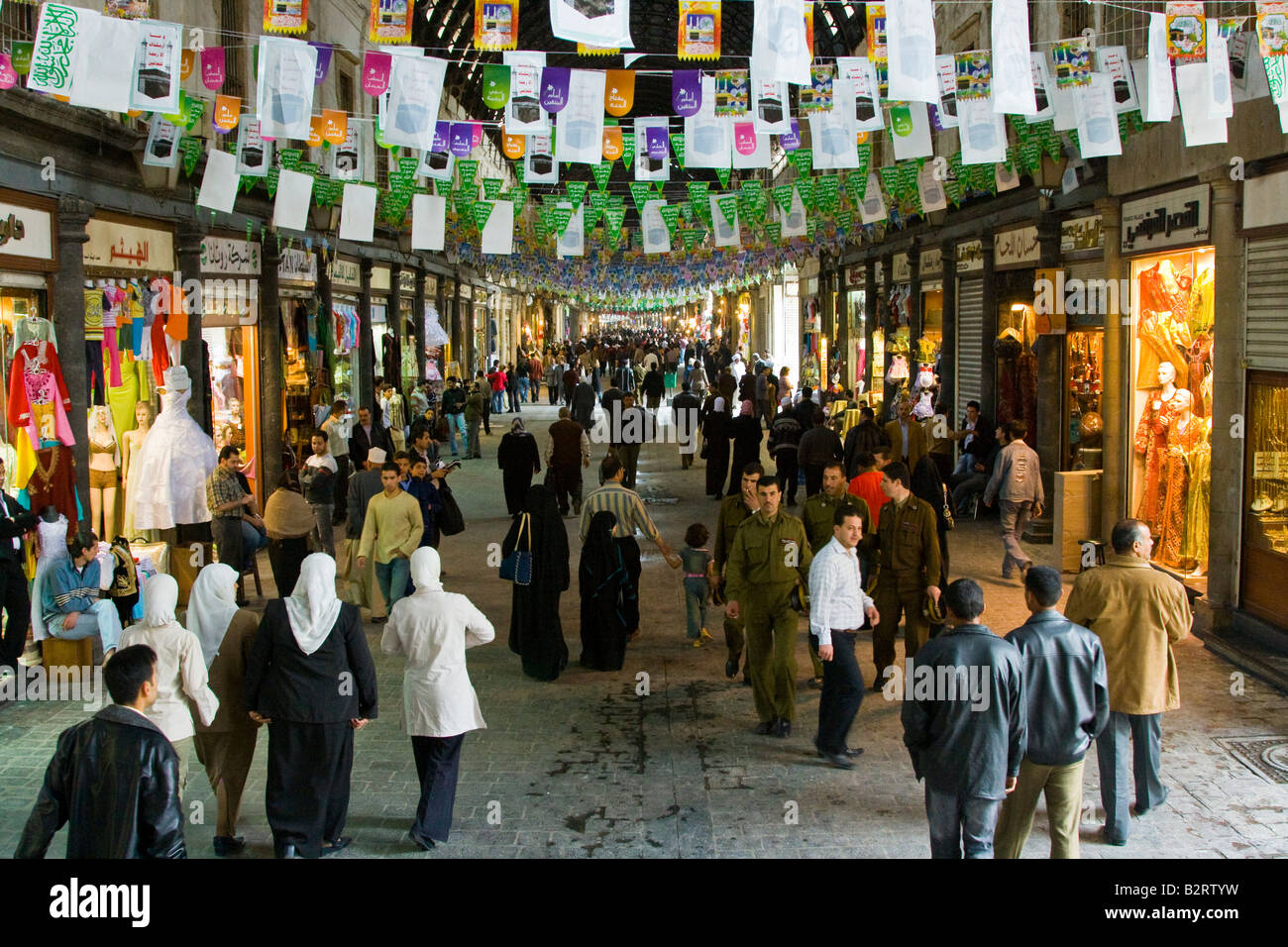 Inside the Hamidiyya Souk in the Old City in Damascus Syria Stock Photo ...