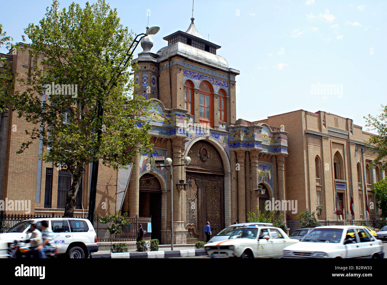 Iran. Tehran façade of the General Post Office Stock Photo - Alamy