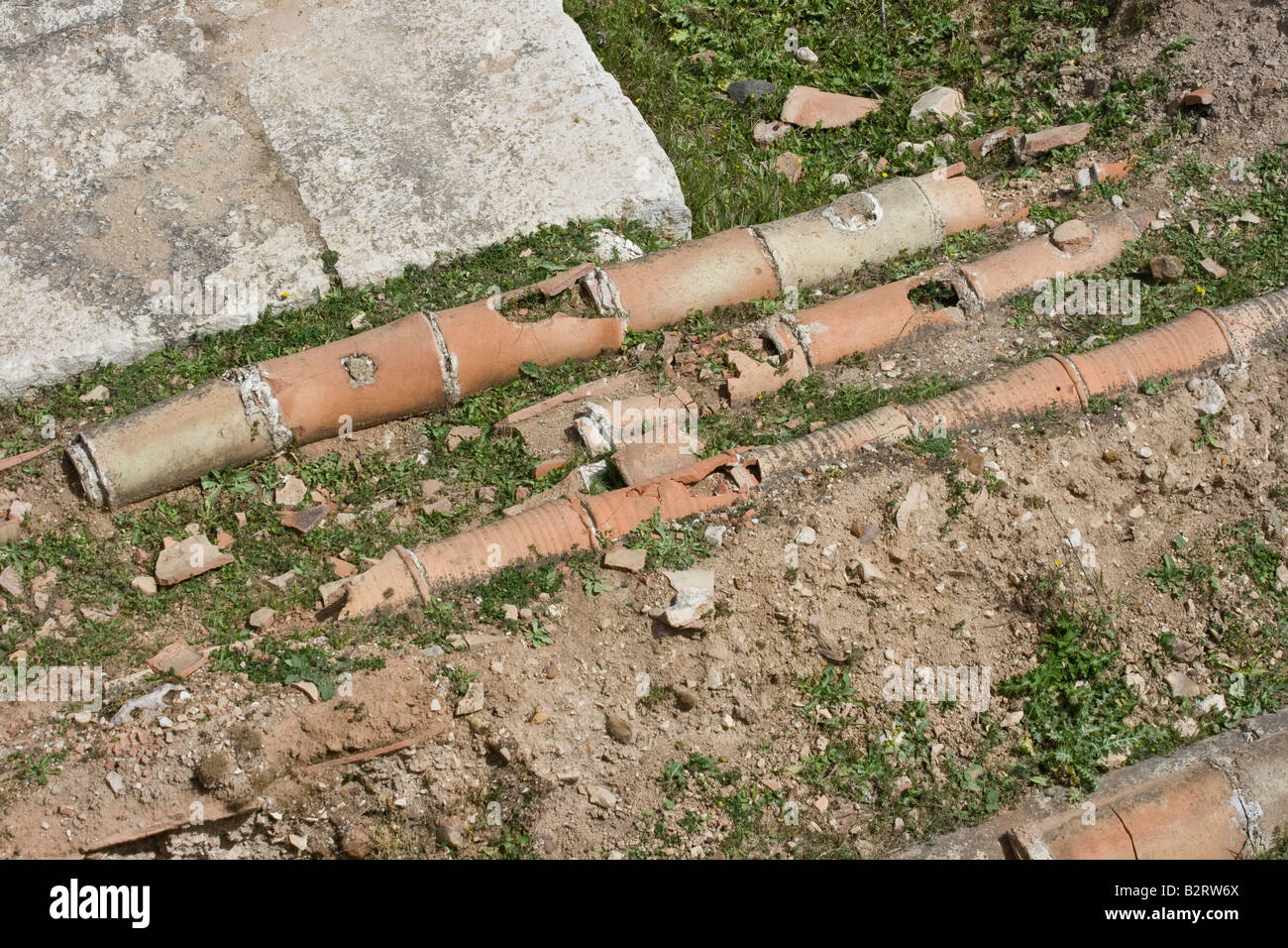 Water Pipes Roman Ruins at Apamea Syria Stock Photo - Alamy