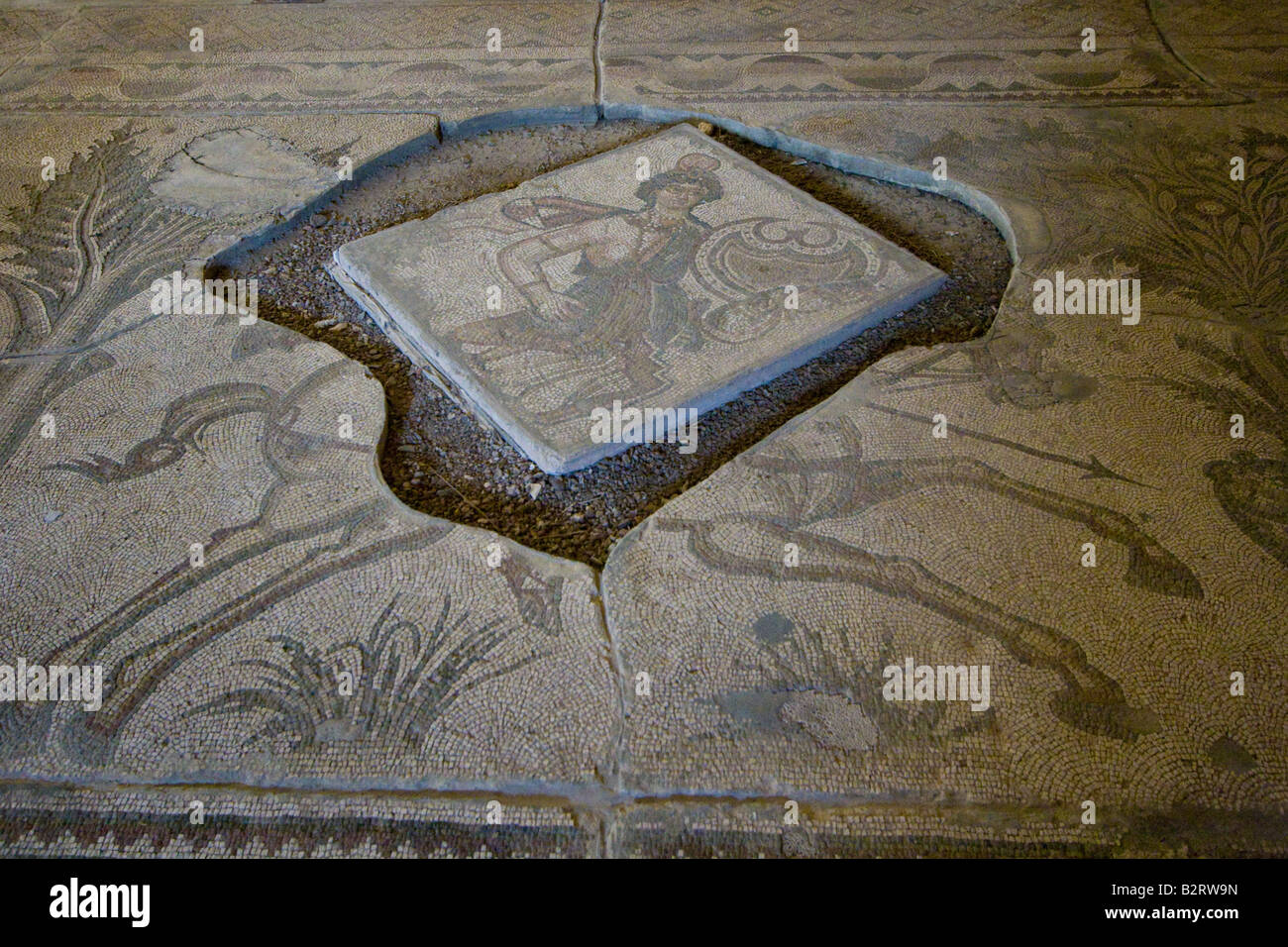 Ancient Roman Tile Mosaics at the Museum in Apamea Syria Stock Photo ...