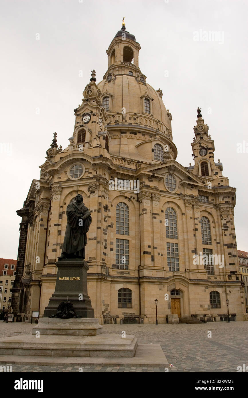 The statue of Martin Luther in the Altstadt of Dresden. His statue is ...