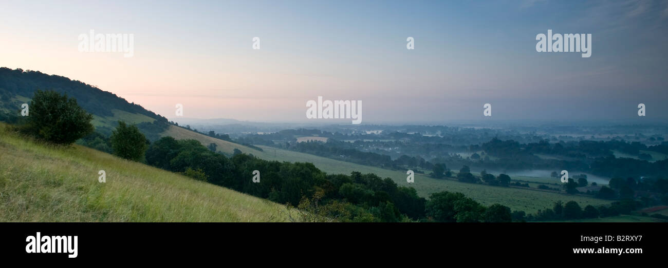 Sunrise at Boxhill near Dorking Surrey England UK Stock Photo - Alamy