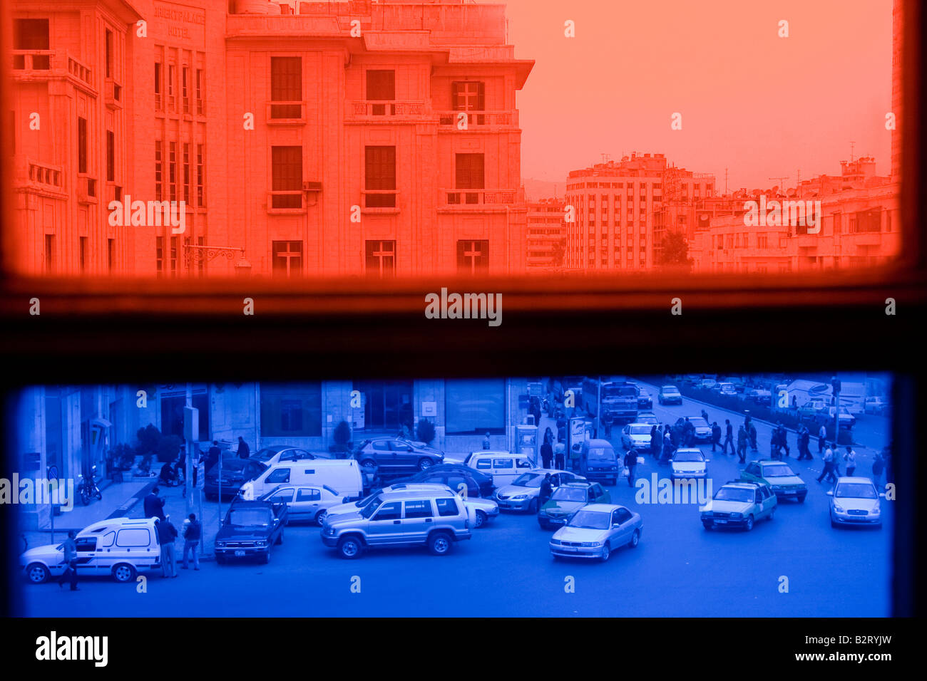 Street Scene from Inside Hedjaz Train Station in Damascus Syria Stock ...