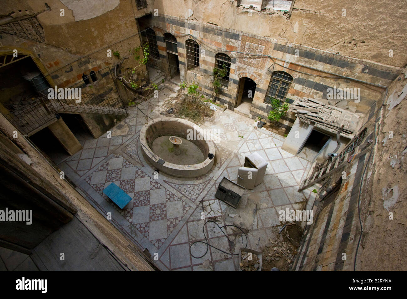 Courtyard at Bait Quwatli an Old House in the Old City in Damascus ...