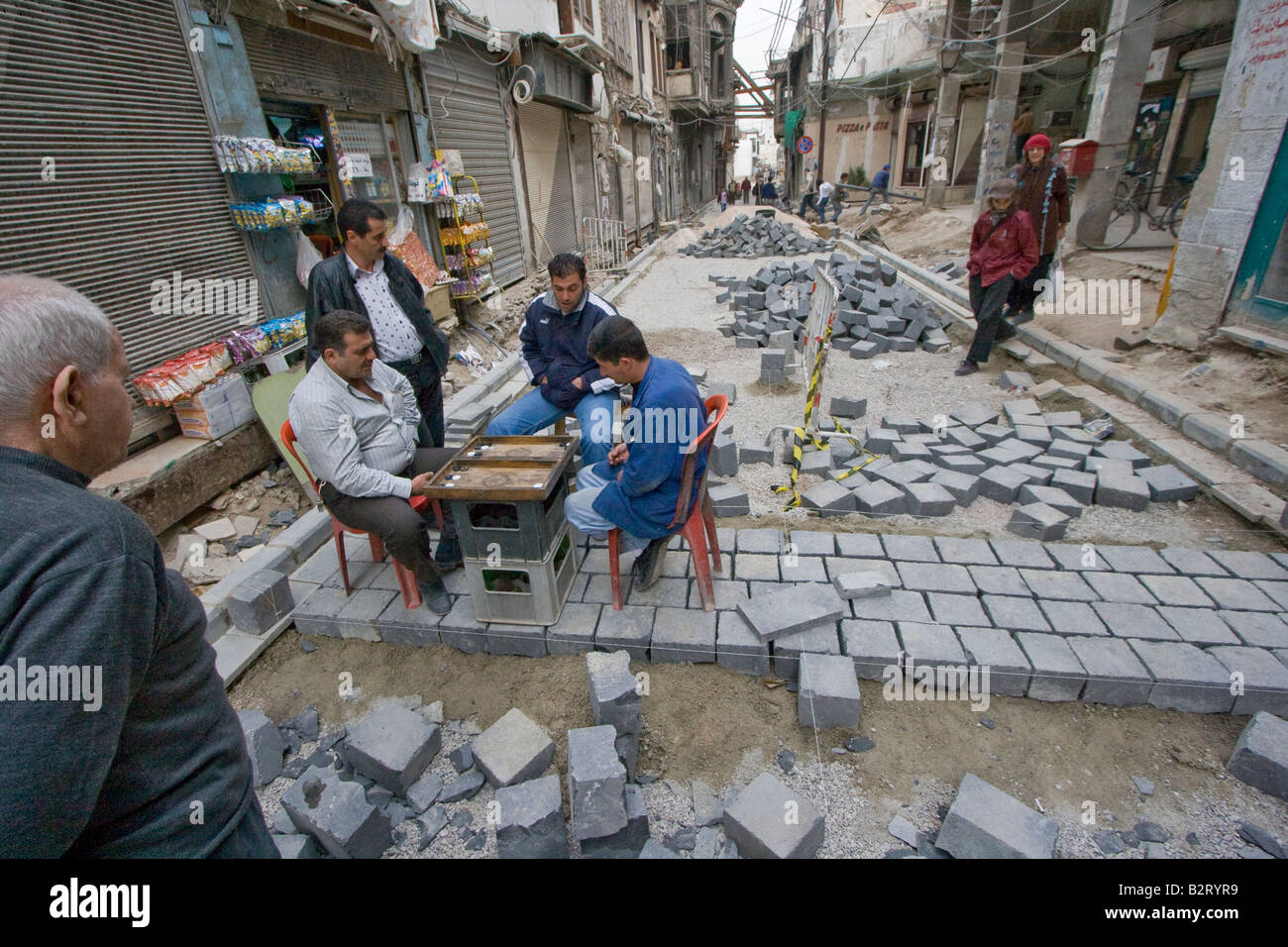 Damascus straight street hi-res stock photography and images - Alamy