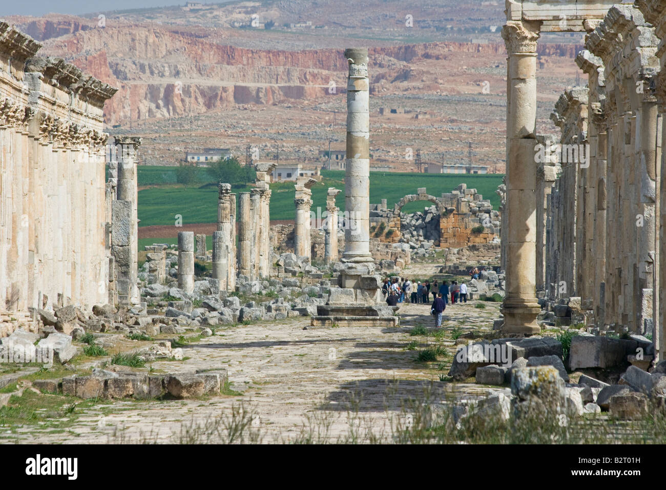 Roman Ruins at Apamea Syria Stock Photo - Alamy