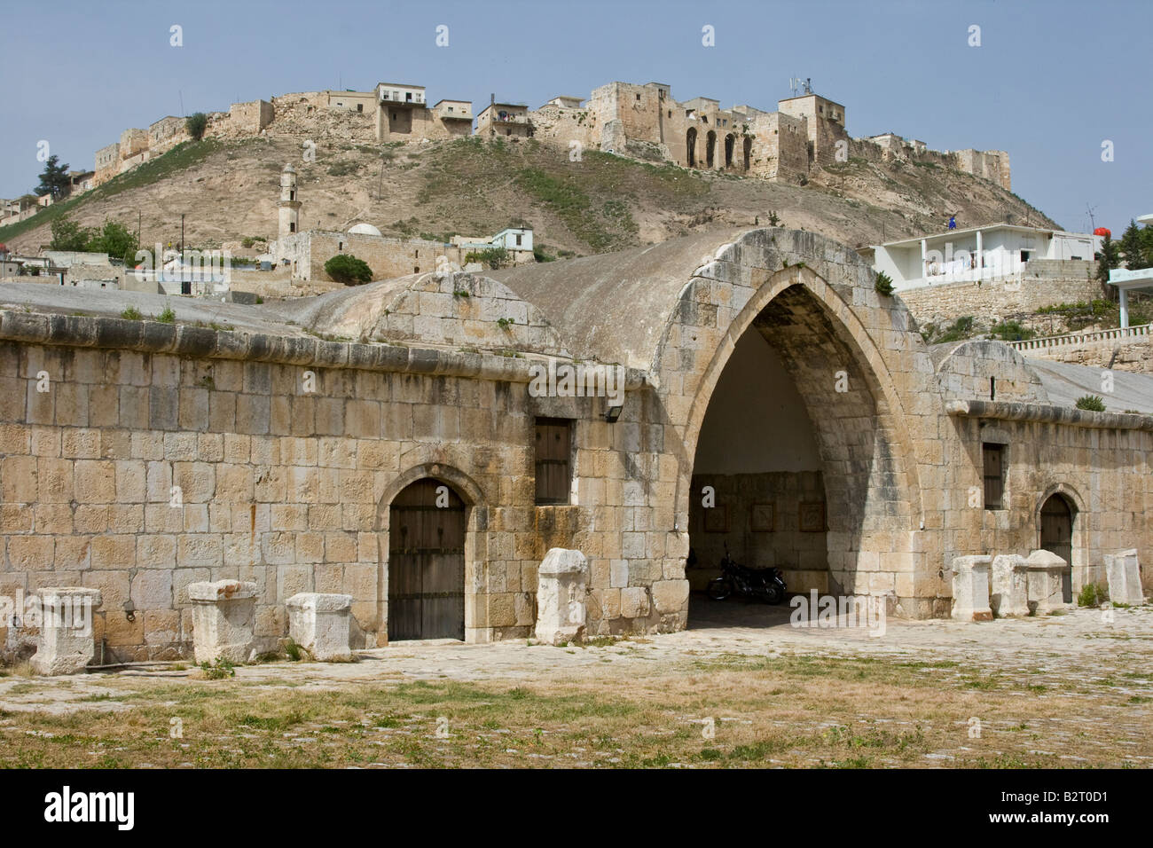 Arab Castle Qalaat Mudiq Behind the Ottoman Caravanserai now Museum in ...