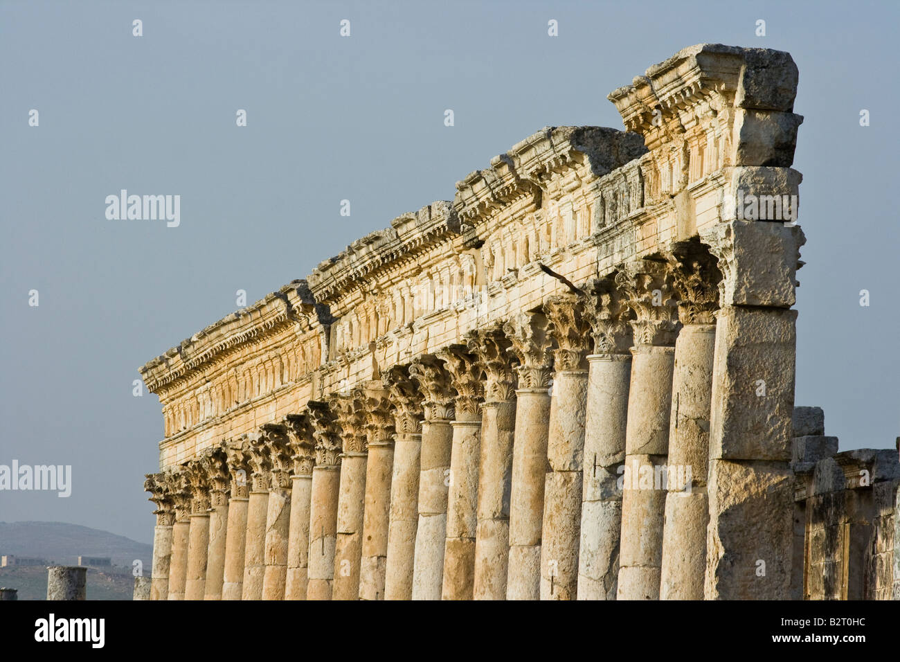 Collonade at the Roman Ruins of Apamea in Syria Stock Photo - Alamy