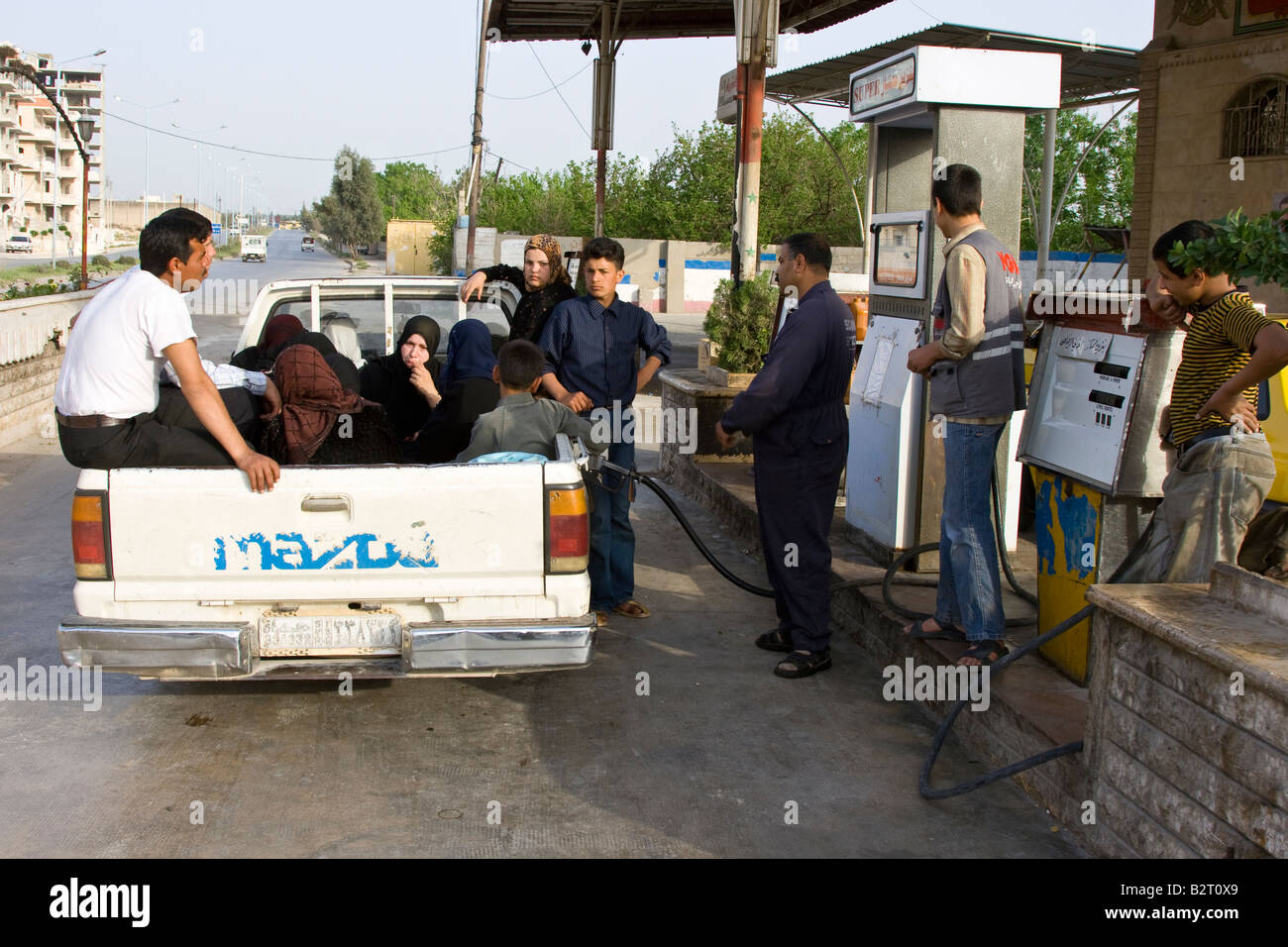Gas Station in Syria Stock Photo - Alamy