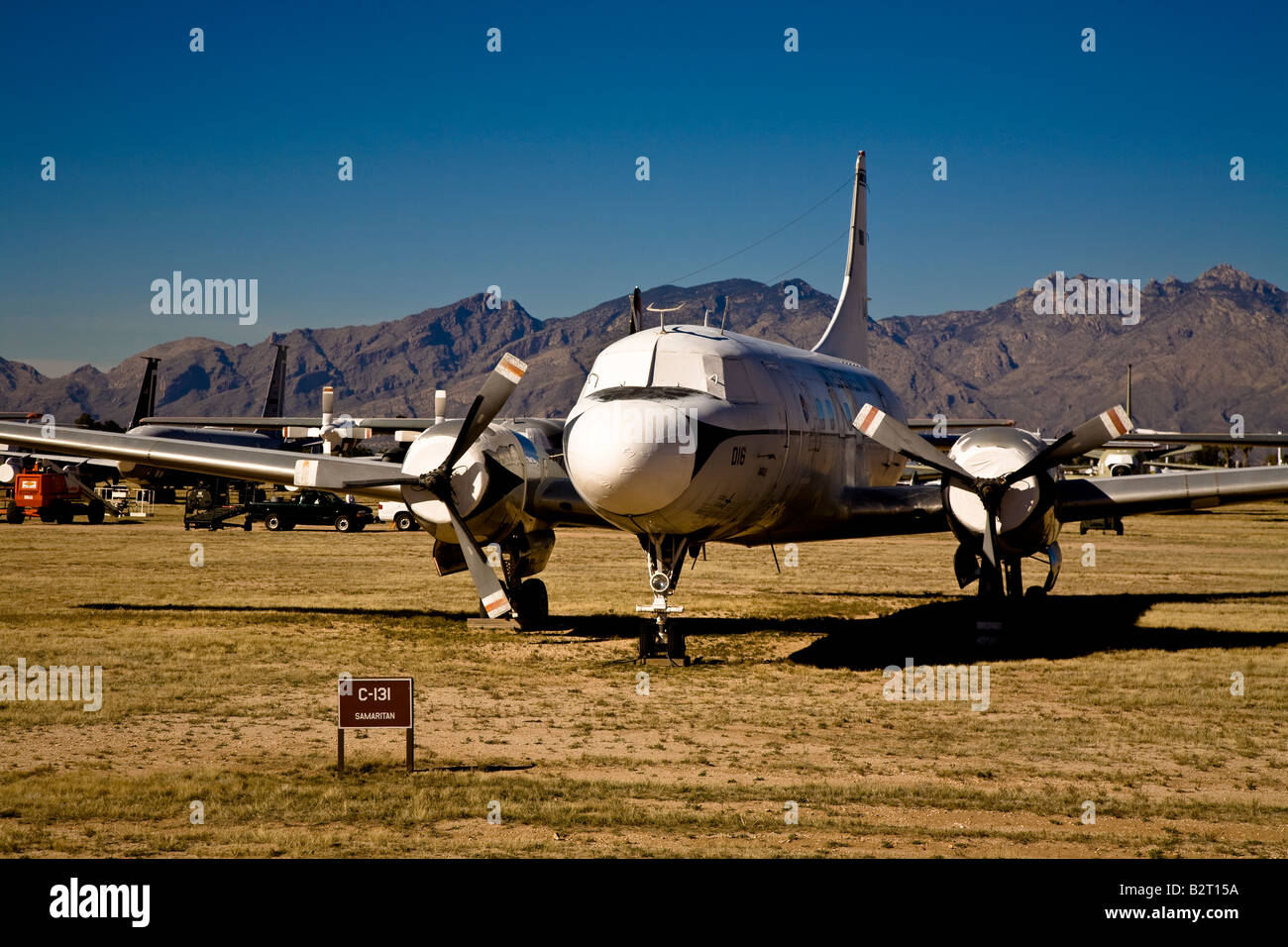 C131 Samaritan aircraft in storage Tucson Arizona, USA Stock Photo - Alamy
