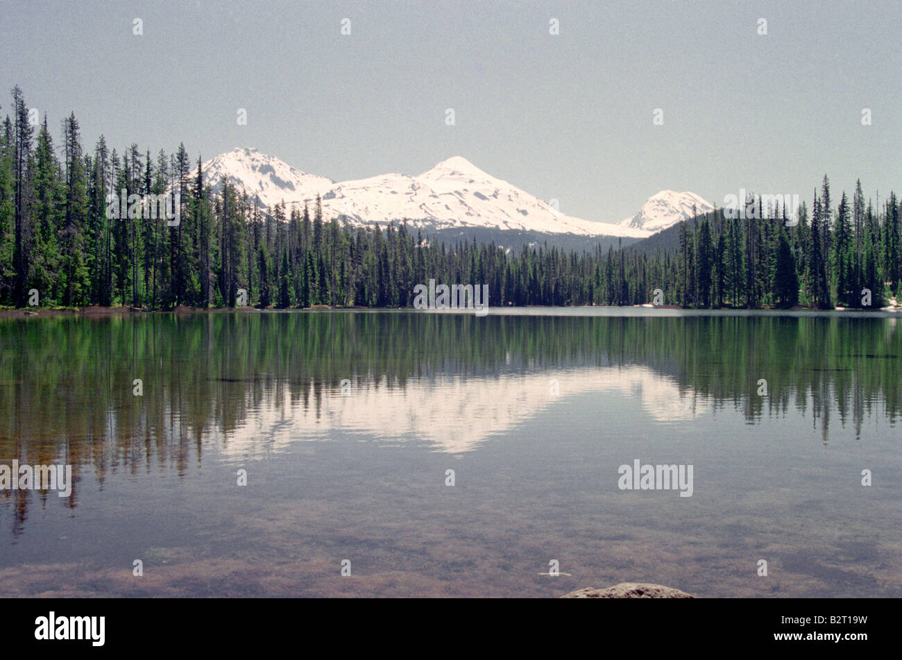 Three Sisters Mountains in the Cascade Range Near Bend Oregon USA Stock ...