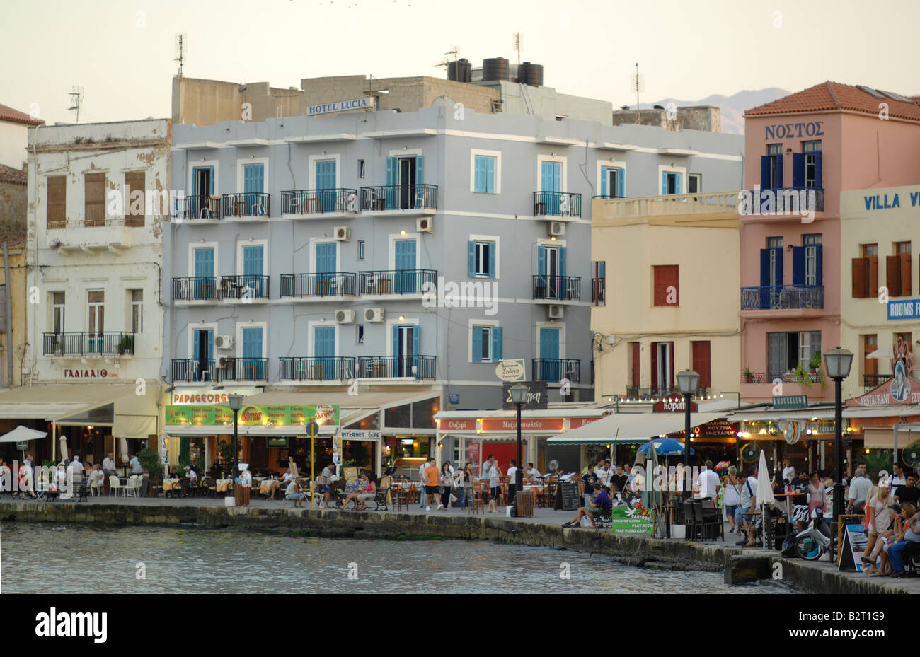 Chania harbour in Crete Stock Photo - Alamy