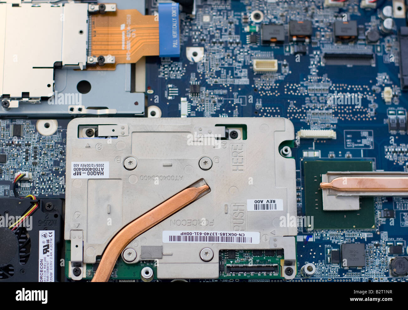 The motherboard of a laptop Stock Photo - Alamy