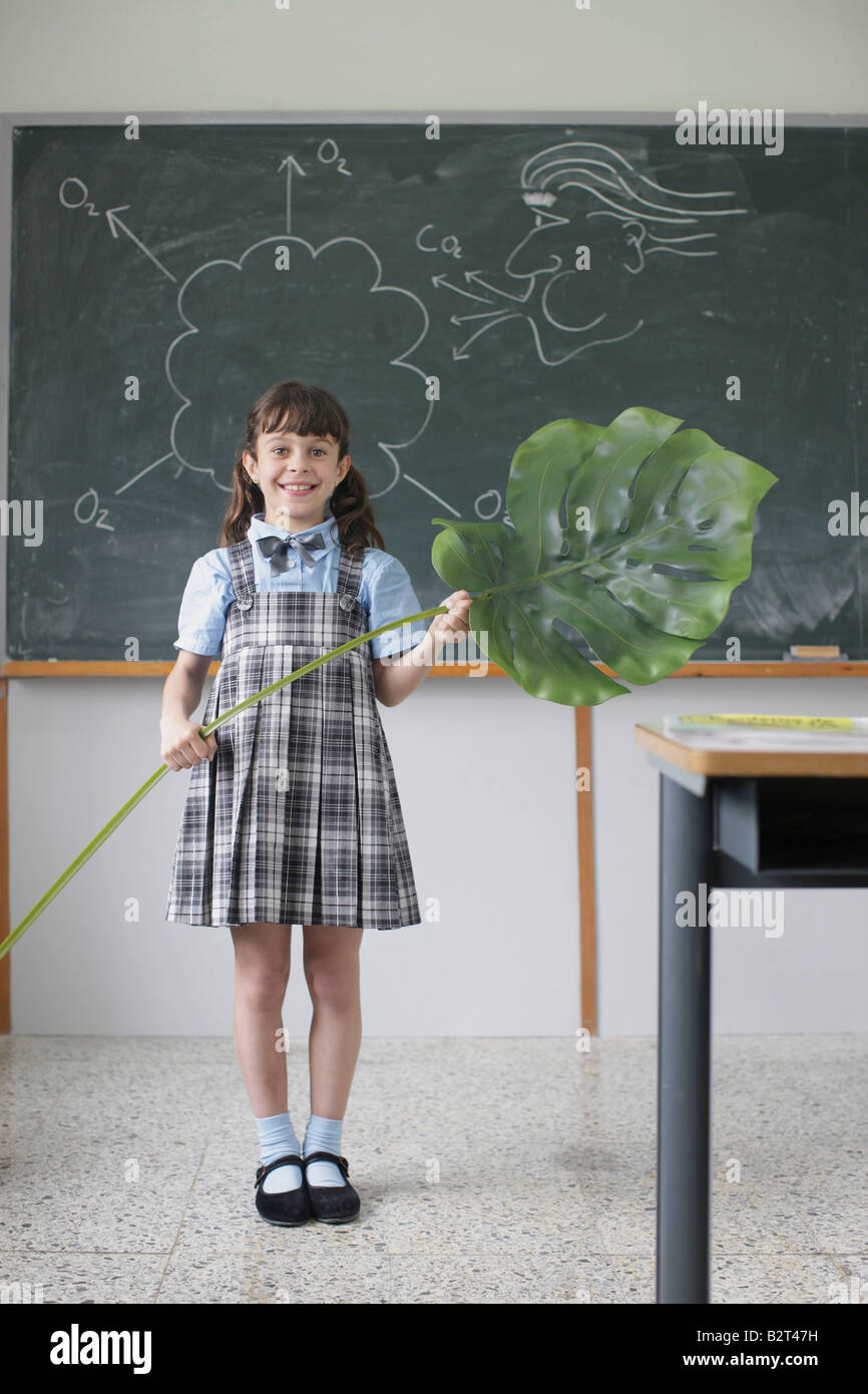 School girl giving science presentation Stock Photo - Alamy