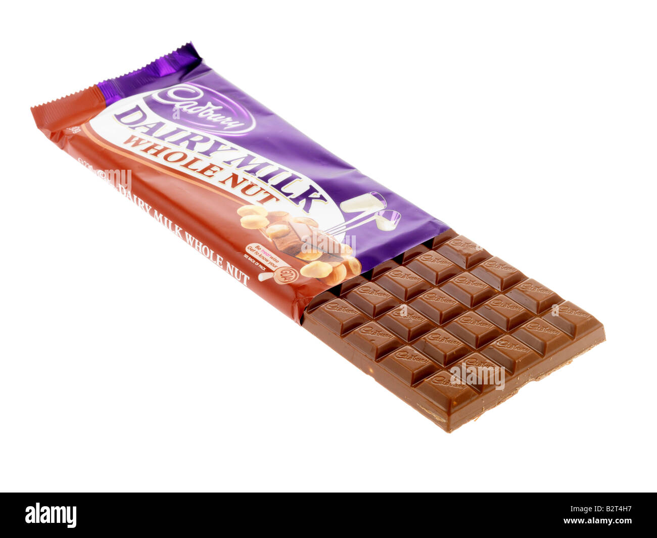 Cadburys Whole Nut Chocolate Bar Stock Photo - Alamy