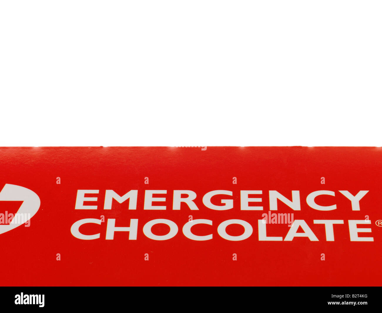 Bar Of Luxury Branded Dark Plain Emergency Chocolate Isolated Against A ...