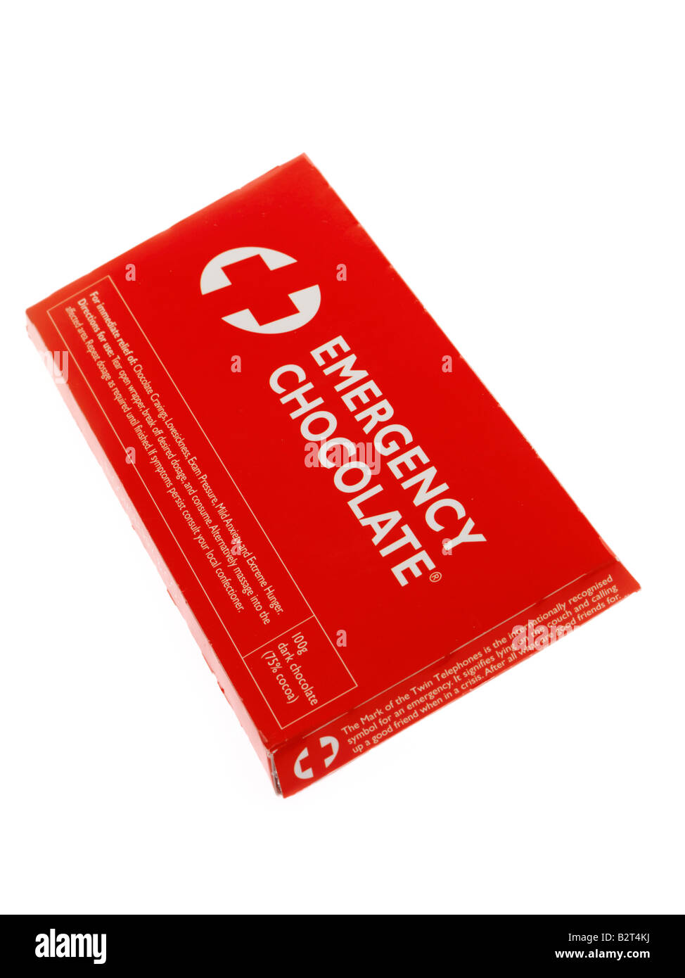 Bar Of Luxury Branded Dark Plain Emergency Chocolate Isolated Against A ...