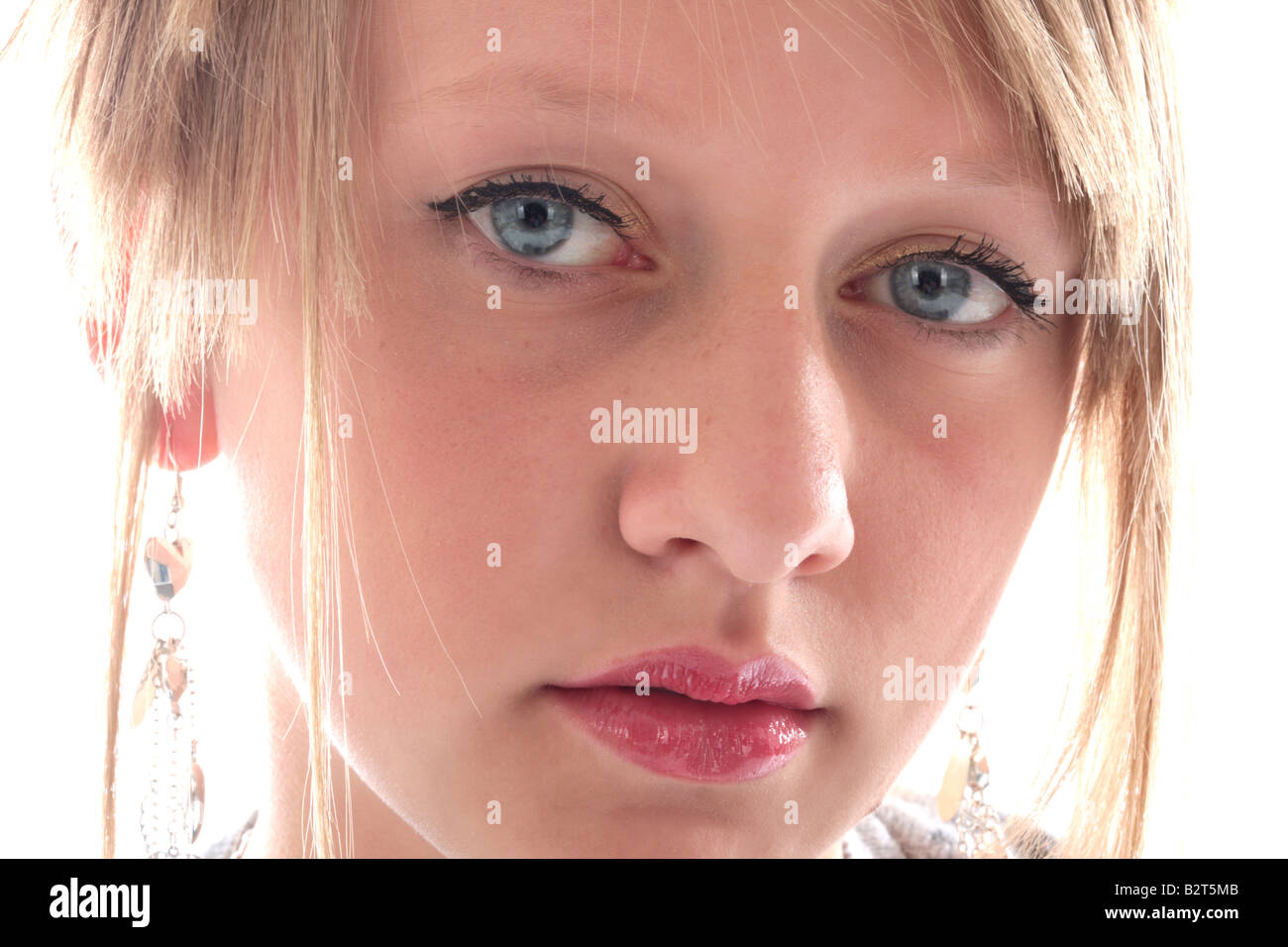 Anxious Teenage Girl Model Released Stock Photo - Alamy