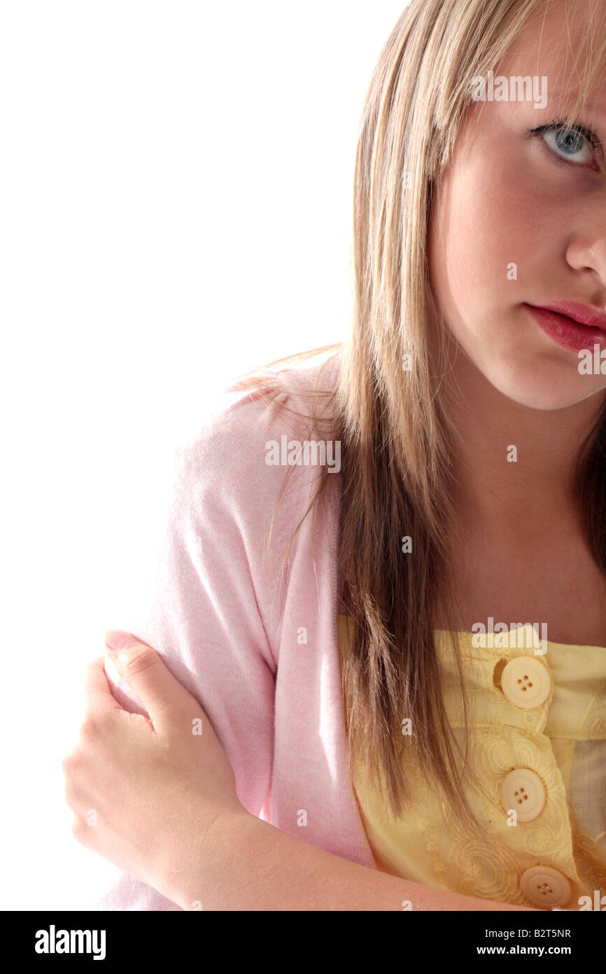 Bored Teenage Girl Model Released Stock Photo - Alamy