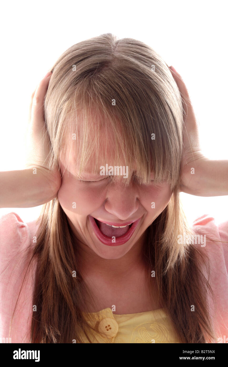 Teenage Girl Screaming Model Released Stock Photo - Alamy