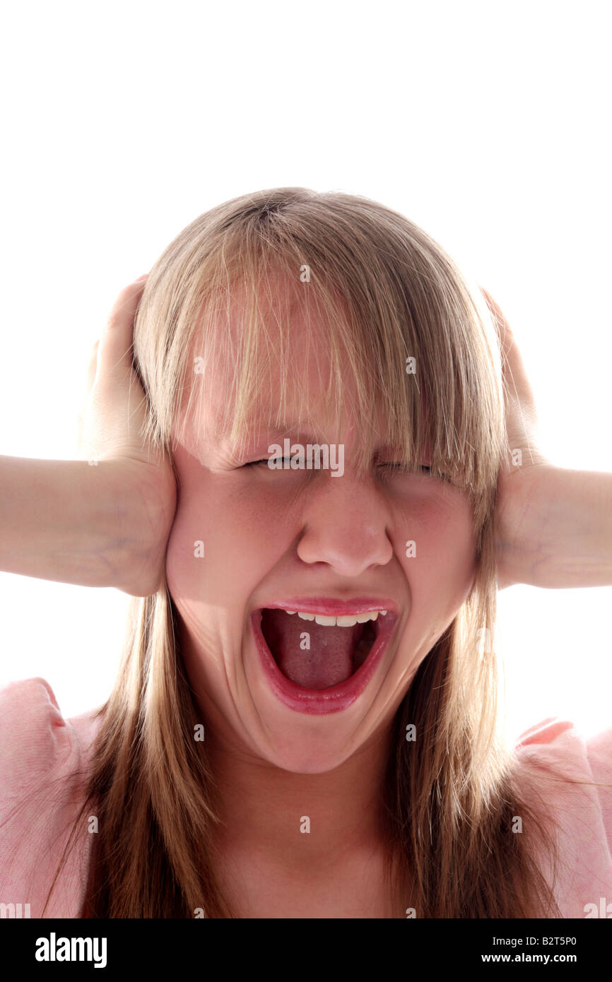Teenage Girl Screaming Model Released Stock Photo - Alamy