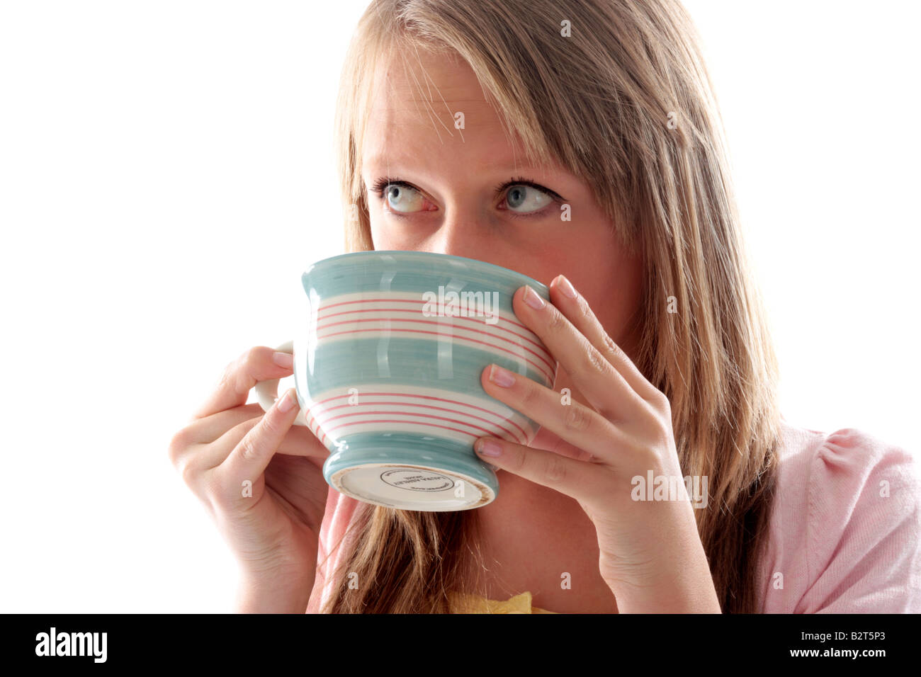 Teenage Girl Drinking Tea Model Released Stock Photo - Alamy