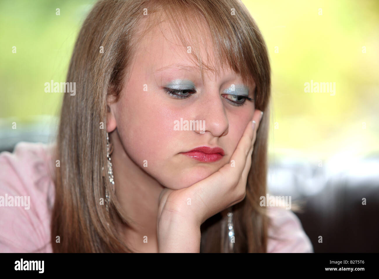 Bored Teenage Girl Model Released Stock Photo - Alamy