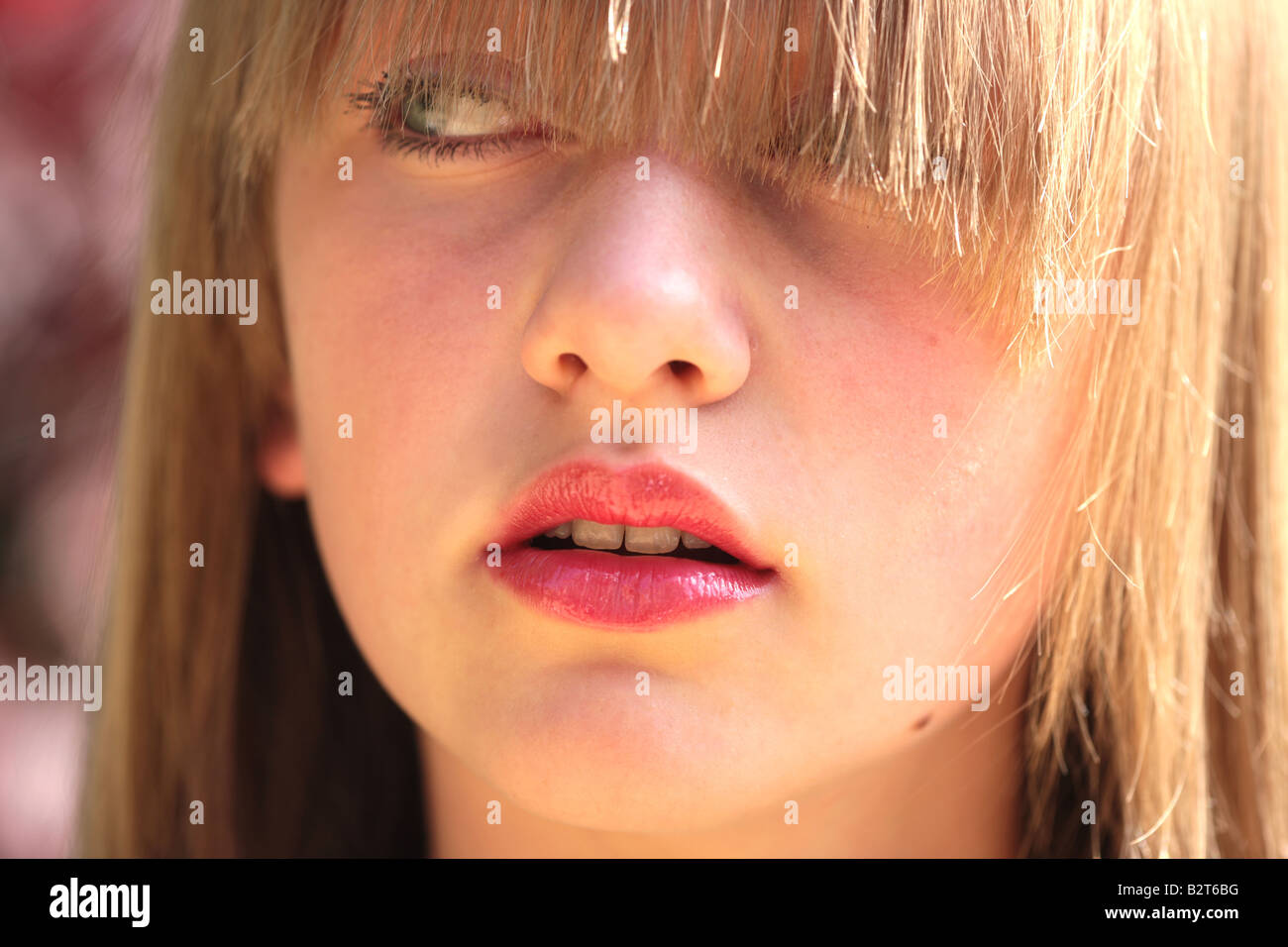Teenage Girl Thinking Model Released Stock Photo - Alamy