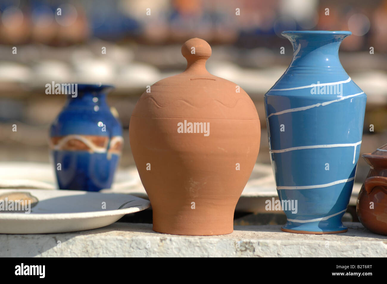 Pottery in Chania, Crete Stock Photo - Alamy