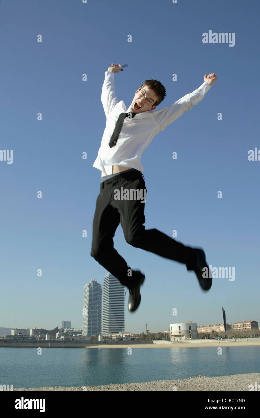 Executive jumping hi-res stock photography and images - Alamy