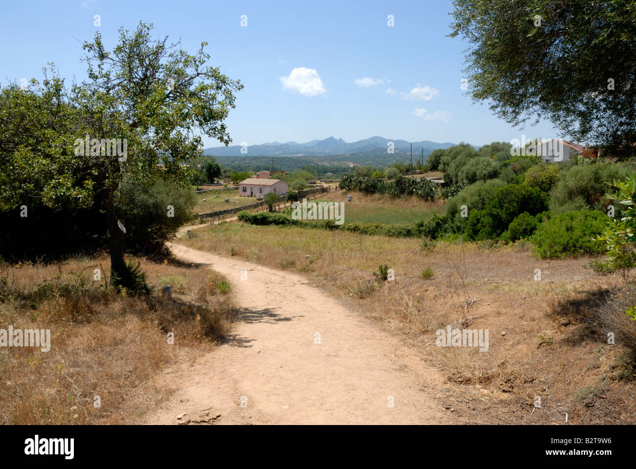 A view of Sardinian countryside from the walk to Malchittu Tempietto ...