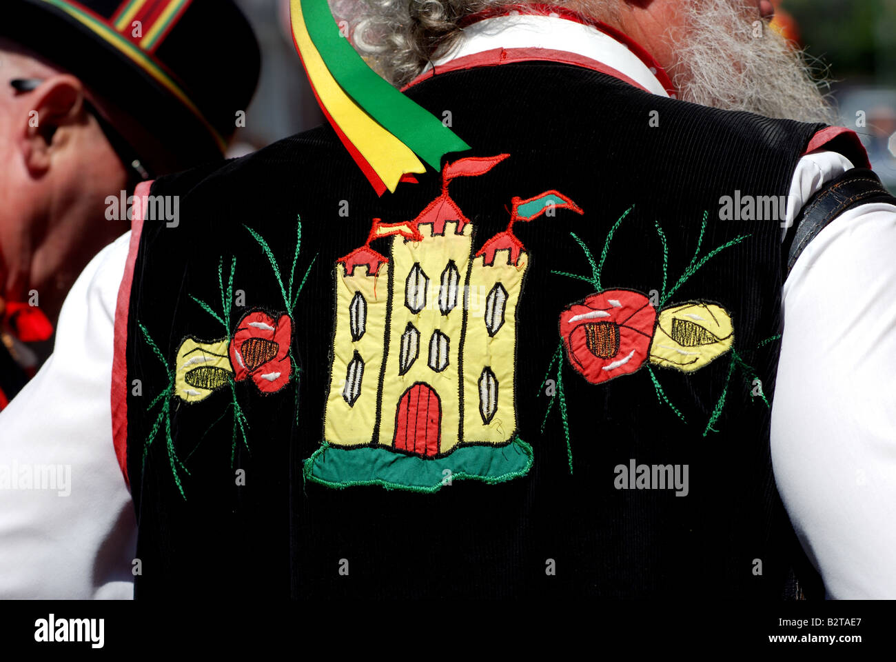 Rose and Castle morris dancer at Warwick Folk Festival 2008 UK Stock ...