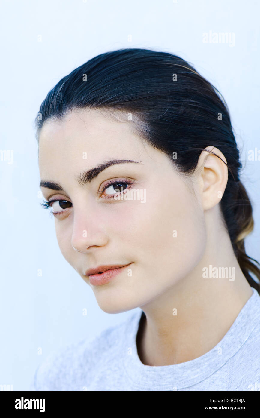 Woman looking at camera, portrait Stock Photo - Alamy