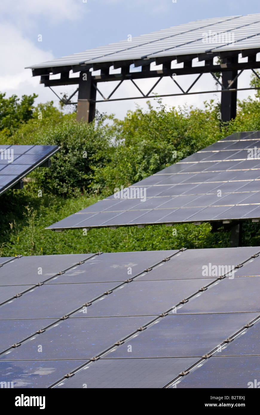 Solar power station owned by RWE Energy, Neurath, Grevenbroich, North ...