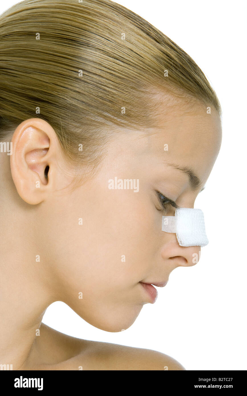 Nose job bandage hi-res stock photography and images - Alamy