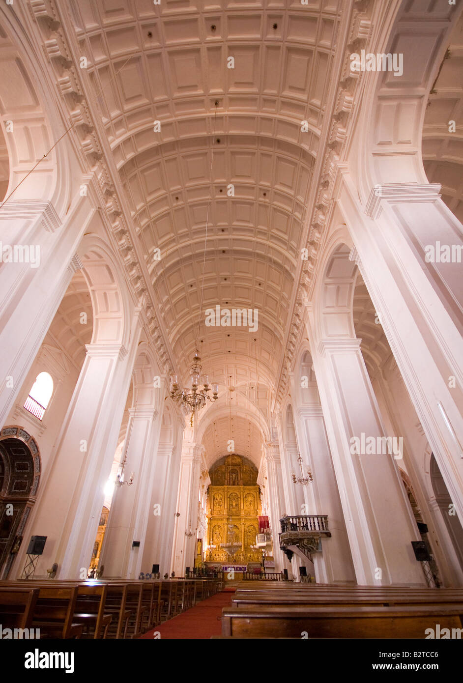 Interior of The Nave Cathedral Se, Old Goa, Goa, India, Subcontinent ...