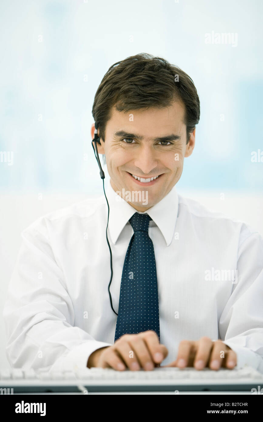 Close up smiling businessman uses hi-res stock photography and images ...
