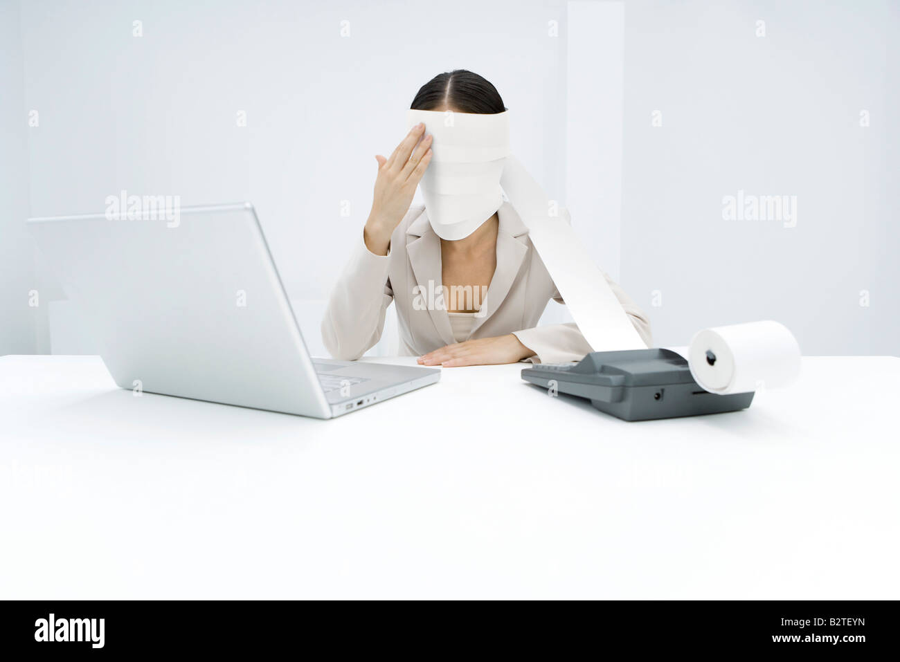 Wrapped face woman bandage hi-res stock photography and images - Alamy