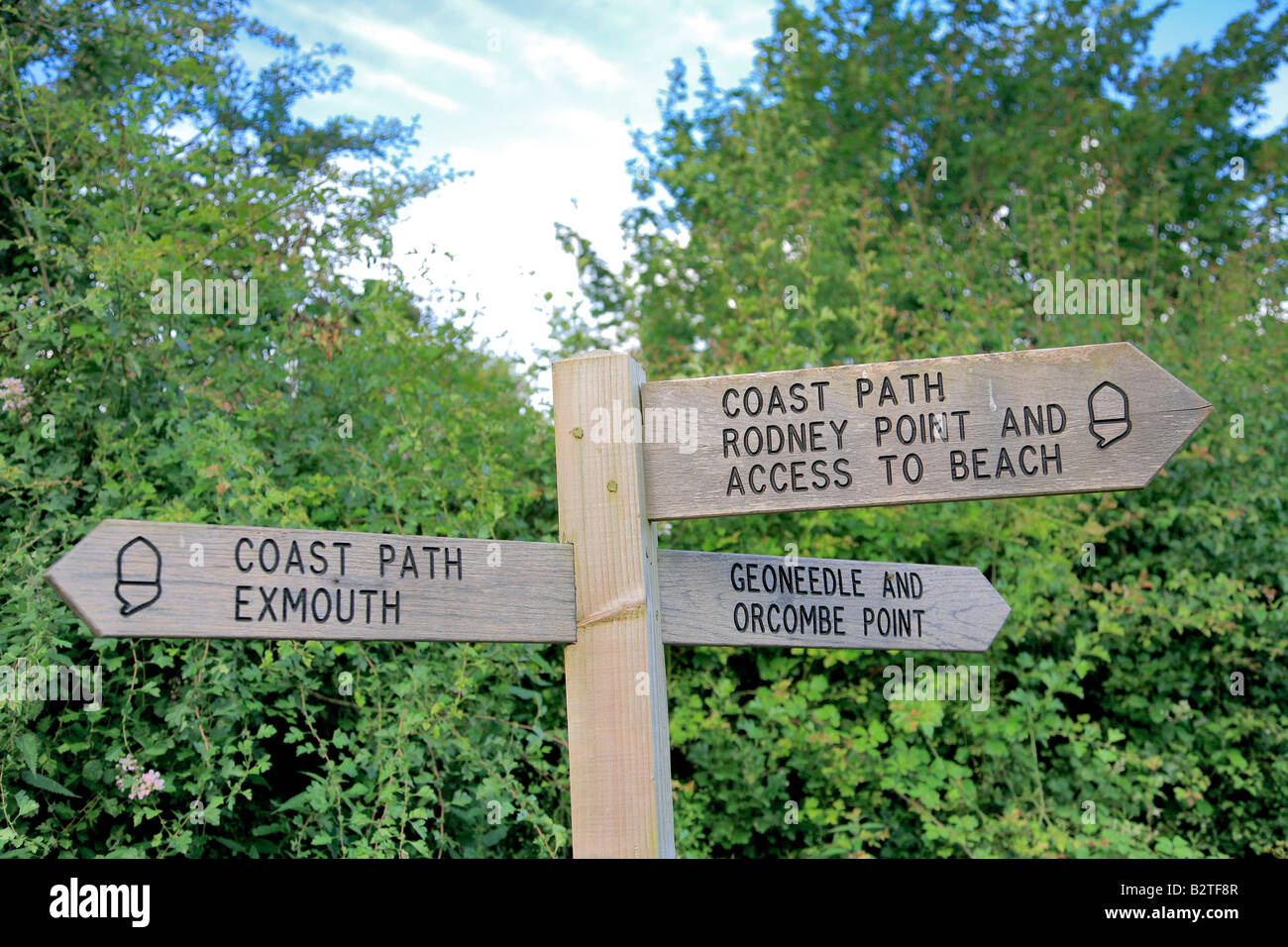 South West Coastal Path Sign Exmouth England Britain UK Stock Photo - Alamy