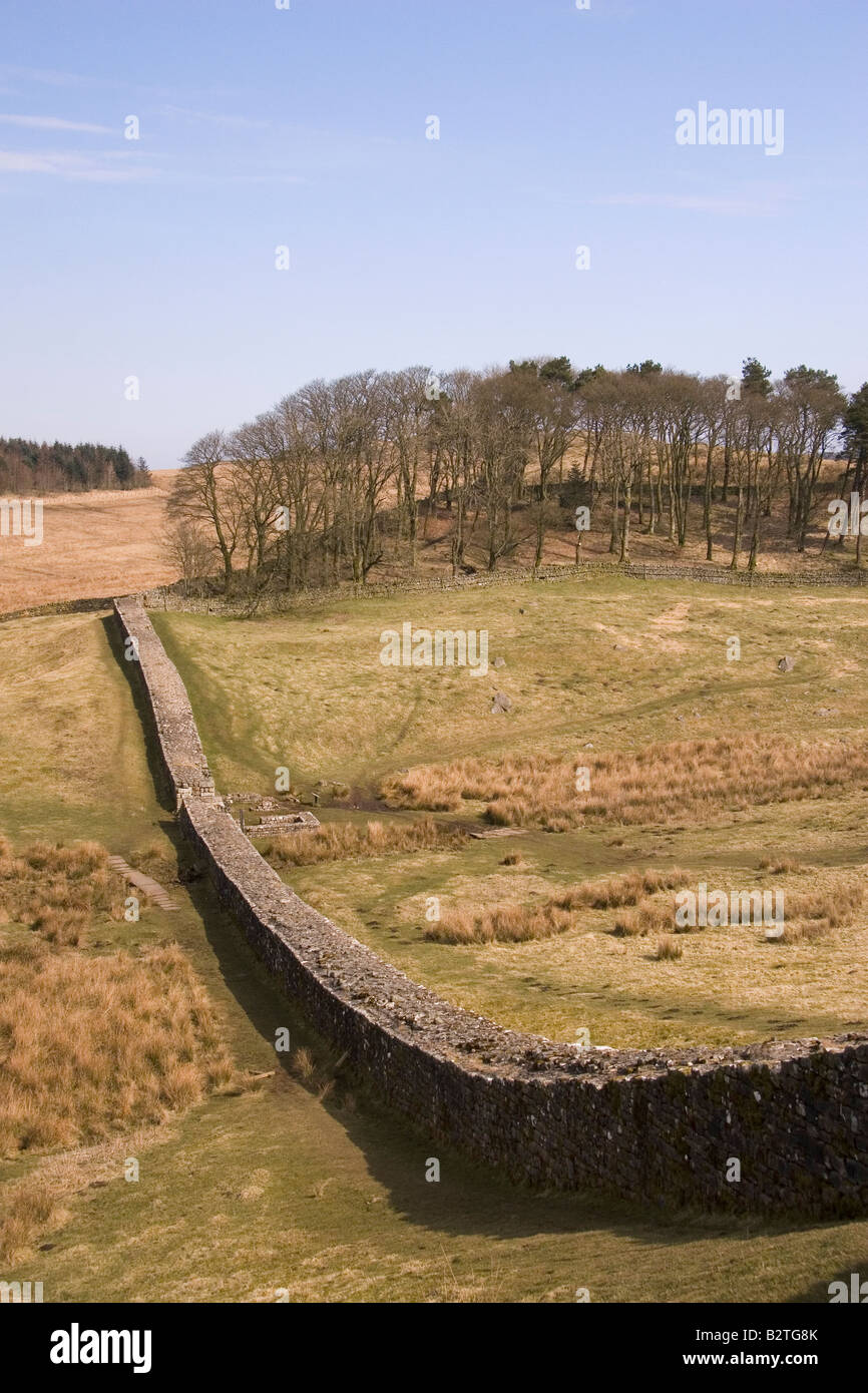 Hadrian's Wall in Northumberland, England. Close to Housesteads Stock ...