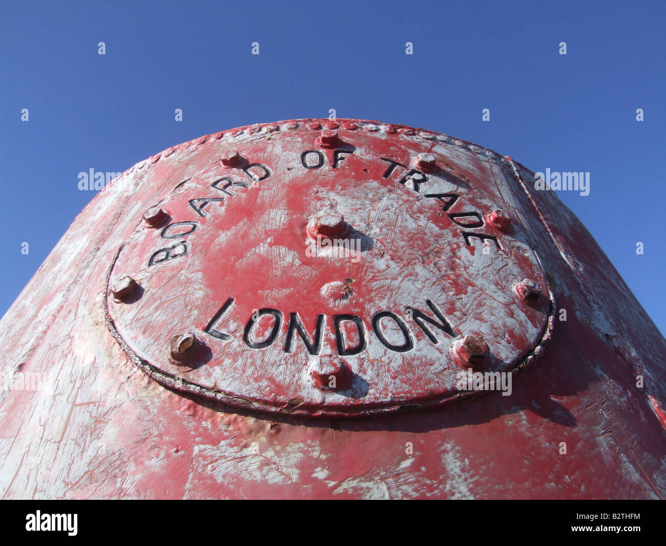 detail of old worn big maritime shipping buoy Stock Photo - Alamy